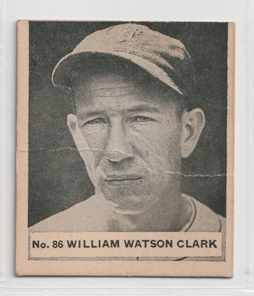 1936 World Wide Gum Baseball v355 #86 William Watson Clark Brooklyn ...