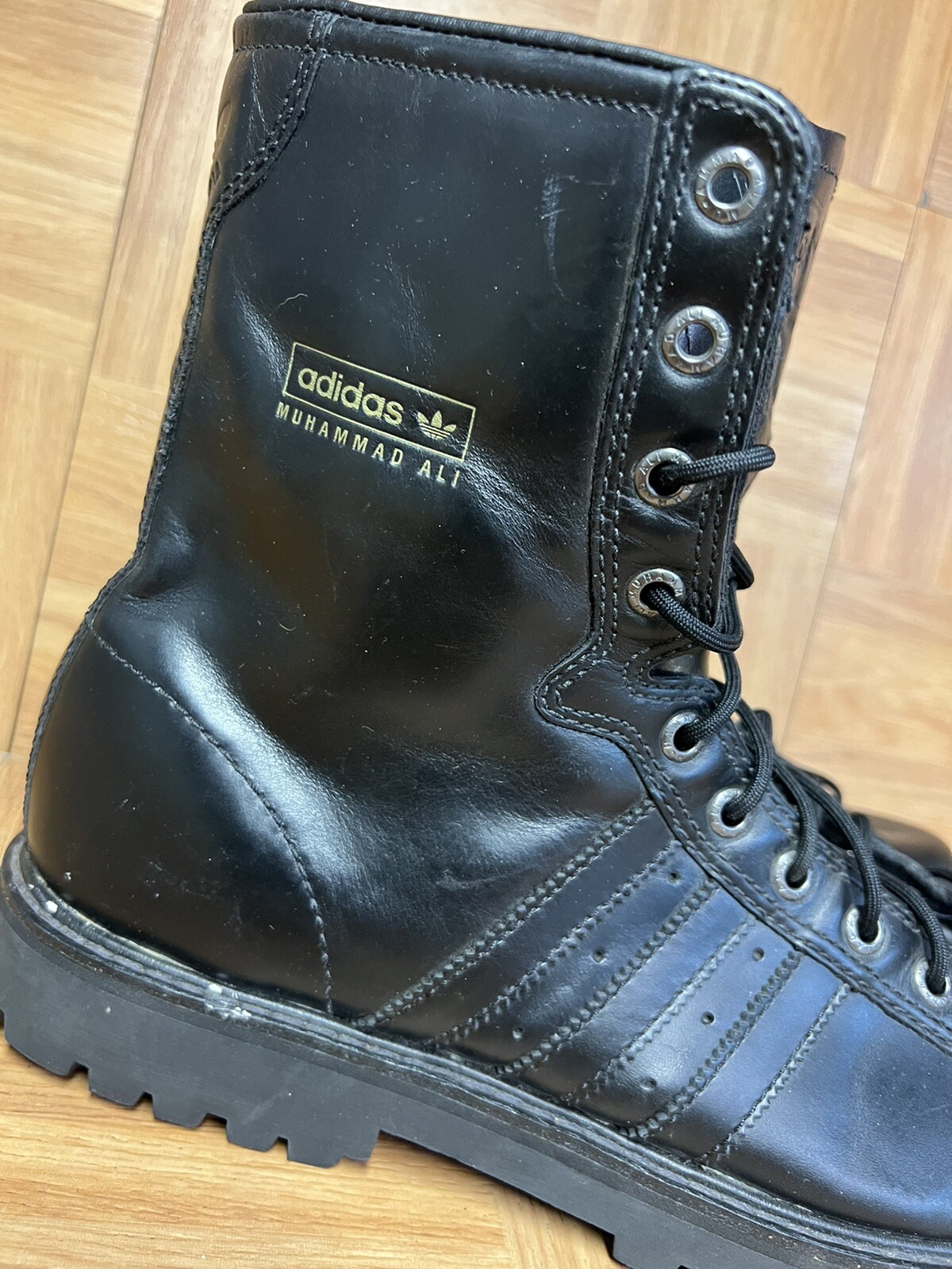 RARE🔥 Adidas X Muhammad ALI Boxing Leather Boots Sz … - Gem