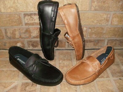 NEW SPERRY WAVE DRIVER LEATHER DRIVING LOAFER MEN'S/PICK BLACK OR BROWN ...