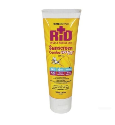 RID Dual Protection Sunscreen & Insect Repellent Combo Mosquitoes Flies ...