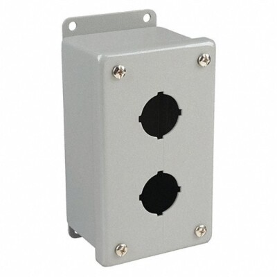 2 BUTTON ENCLOSURE RED PB, GREEN PB, SCE-2PBXI. REWORK NAMETAG ...