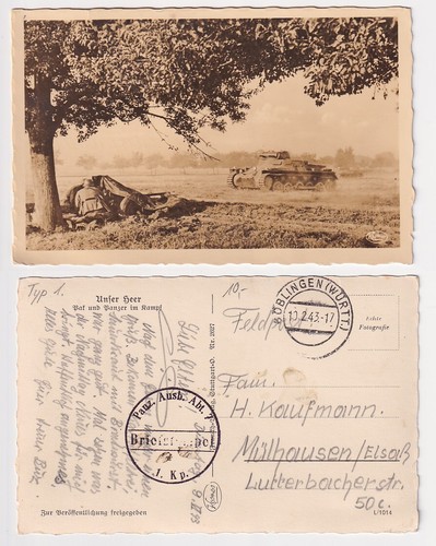 32215 Foto AK Unser Heer Pak und Panzer im Kampf 1943 - Panzer Ausb ...
