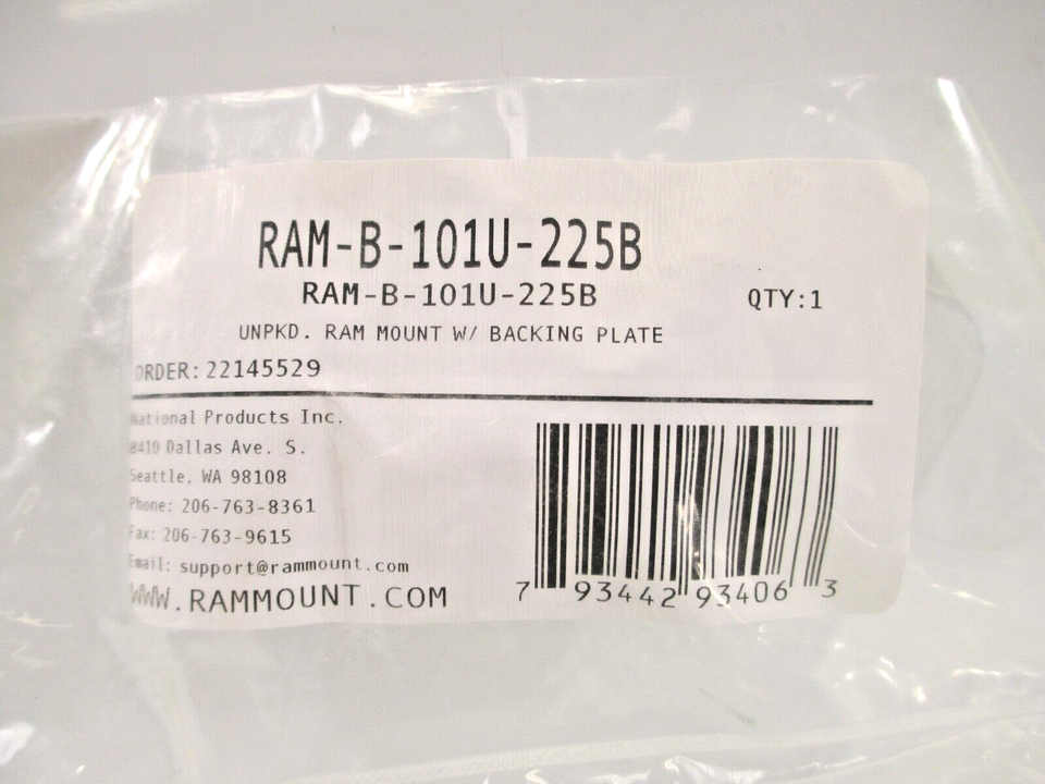 RAM UNIVERSAL B-SIZE MEDIUM DOUBLE BALL MOUNT WITH ROUND PLATES RAM-B ...