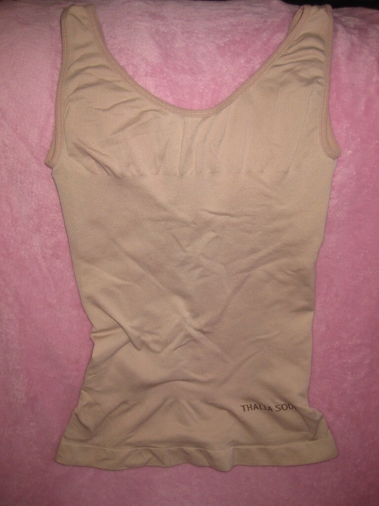 Women's Beige Medium Thalia Sodi Sleeveless Tank/Camisole Cotton Gym ...