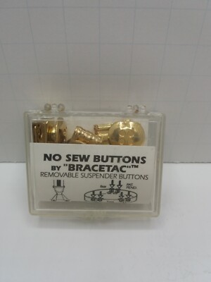 No Sew Buttons by Bracetac Vintage Removeable Suspender Buttons (6 ...