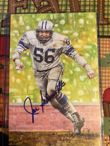 JOE SCHMIDT SIGNED GOAL LINE ART CARD DETROIT LIONS AUTOGRAPHED GLAC | eBay