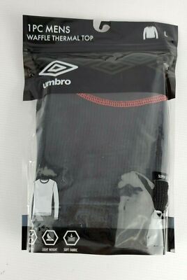 Umbro 1pc Super Soft Waffle Long Sleeve Thermal Top Men's Adult Large ...