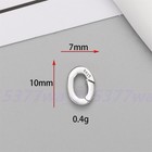 2Pcs 925Sterling Silver Shiny Oval Snap Clasp Connector for Bracelet ...