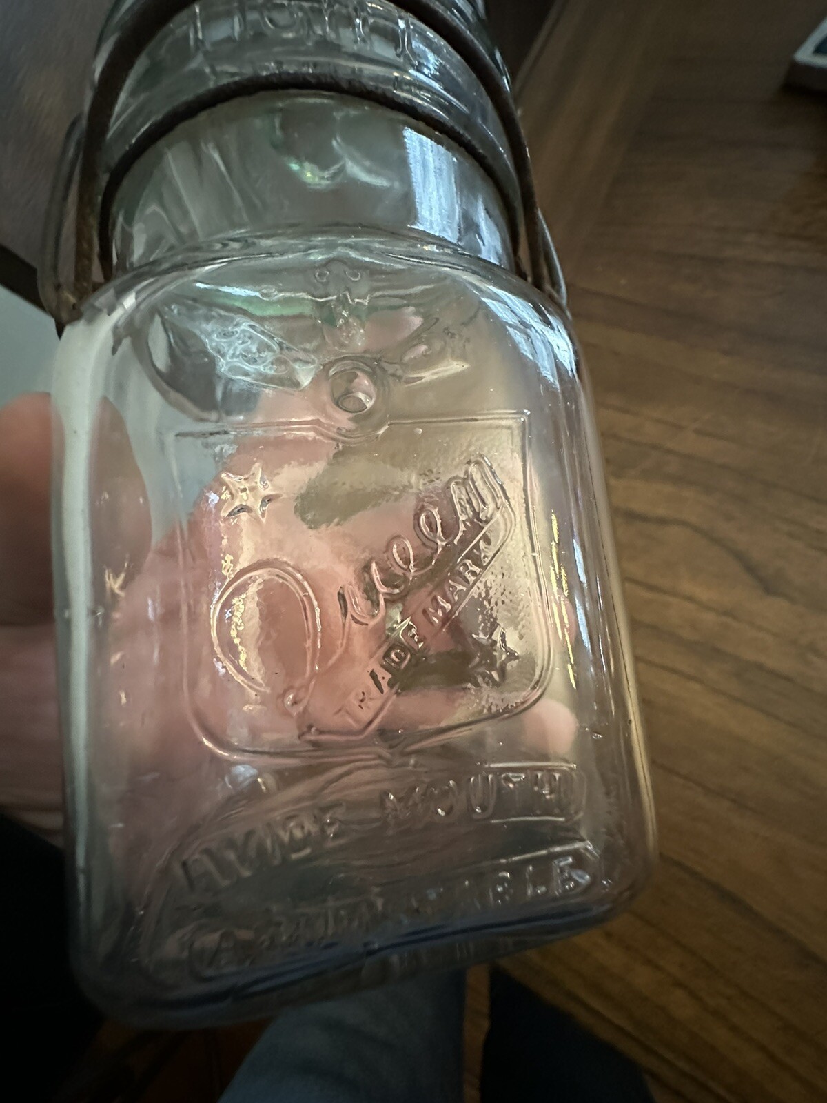 Smalley Queen Wide Mouth Glass Mason Jar Kivlan Boston Wire Lid ...