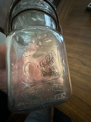 Smalley Queen Wide Mouth Glass Mason Jar Kivlan Boston Wire Lid ...