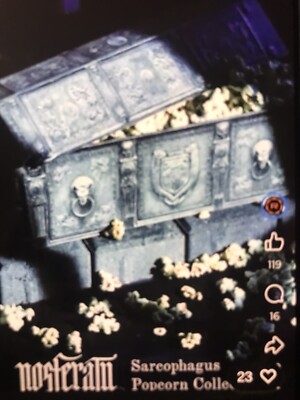 NEW Nosferatu Metal Popcorn Bucket Sarcophagus Container -in Hand Fast ...