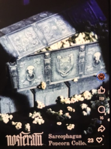 NEW Nosferatu Metal Popcorn Bucket Sarcophagus Container -in Hand Fast ...