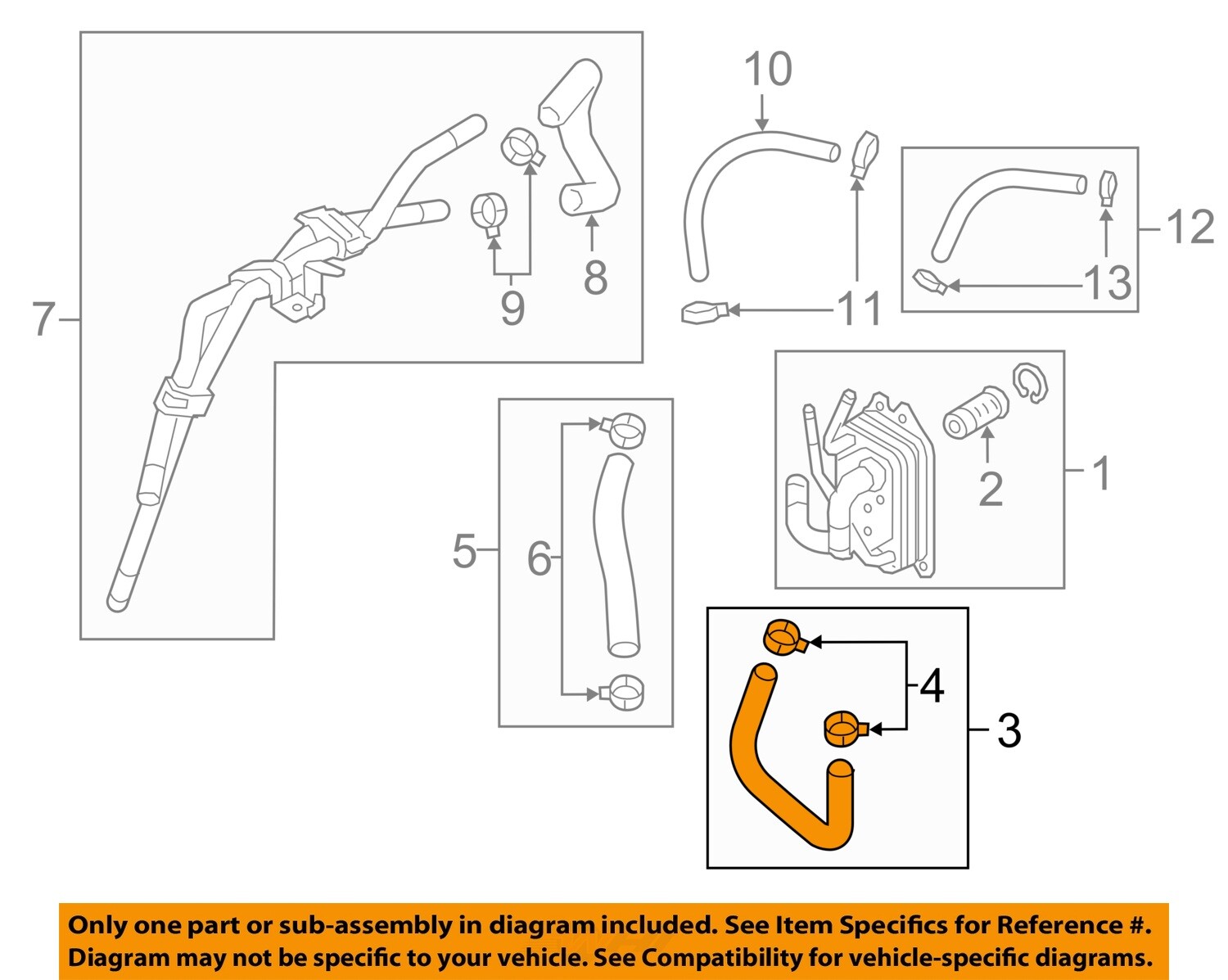 HYUNDAI OEM 17-21 Elantra Cooling Trans Oil Cooler-Lower Hose ...