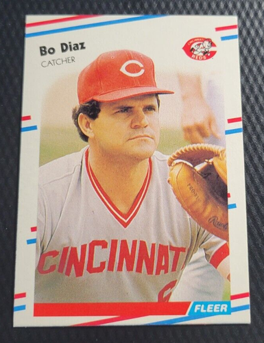 1988 Fleer At Their Best BO DIAZ Cincinnati Reds Baseball MLB STAT ...