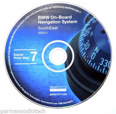 BMW NAVIGATION CD DIGITAL ROAD MAP DISC 7 SOUTH EAST S0001-0117-309 MK3 ...