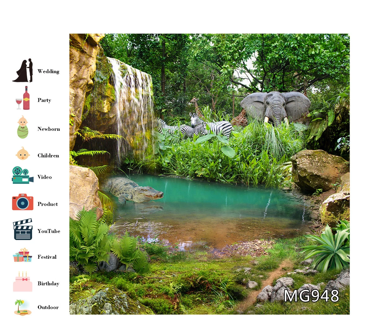 Waterfalls Wallpaper With Animals