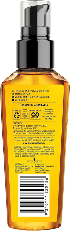Extra Care Daily Oil Elixir, Hair Oil,Contains Argan Oil and Vitamin E ...