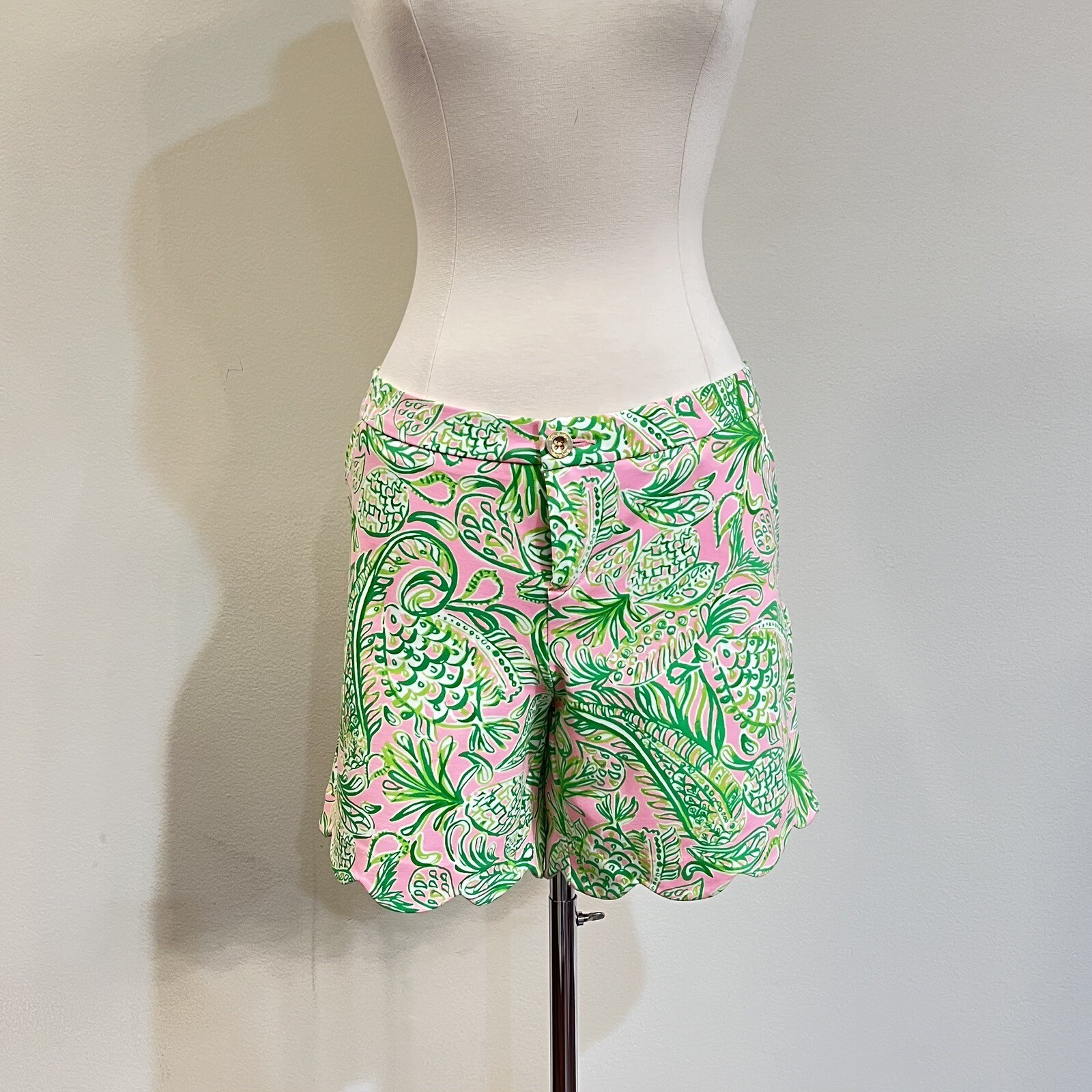 LILLY PULITZER Darci Knit Short Mandevilla Baby Fins and Flippers SZ 14 ...