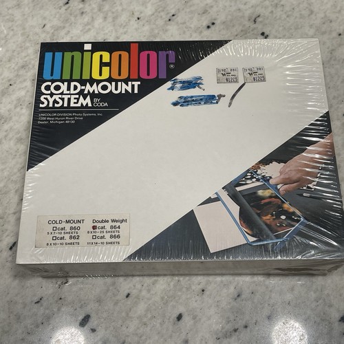 Unicolor Coda Cold-mount System 8x10 25 Adhesive Sheets New Cold Mount ...