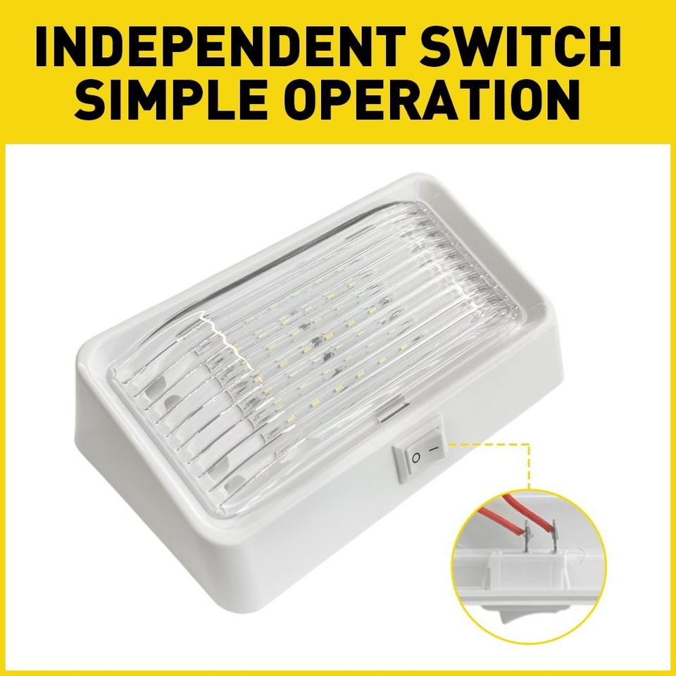 AUS 1x 24 LED Awning Light Lamp W/Switch For RV Camper Motorhome ...