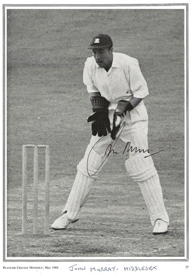 JOHN MURRAY MIDDLESEX CCC CRICKETER 1952-75 ENGLAND ORIGINAL ...