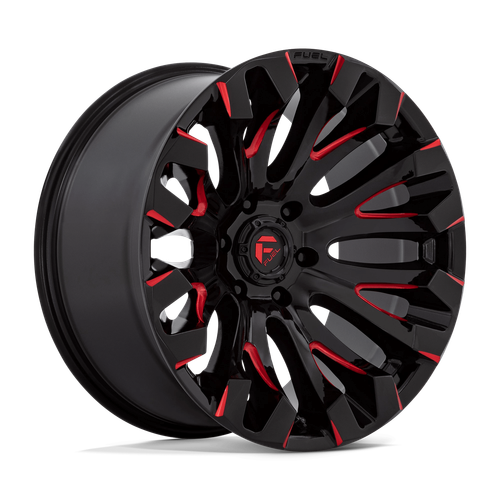 20x9 Fuel Off-Road D829 Quake Gloss Black Milled Red Tint Wheel 5x150 ...