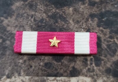 Meritorious Service Medal Ribbon Bar with Gold Star Device Ribbon Bar 2 ...