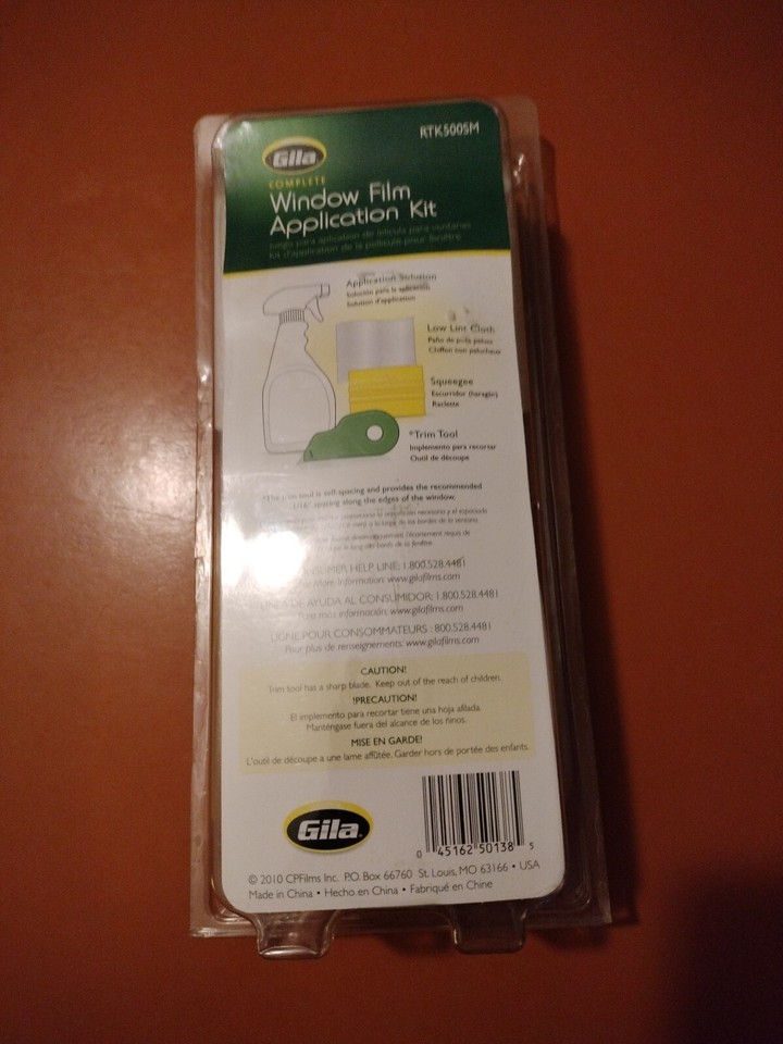 Gila COMPLETE Window Film Application Kit - RTK500SM, New in Package ...