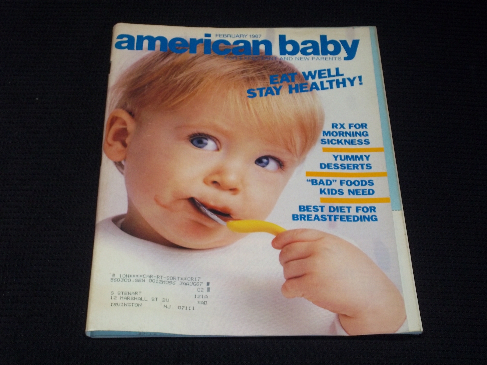 1987 FEBRUARY AMERICAN BABY MAGAZINE - EAT WELL STAY HEALTHY COVER - E ...