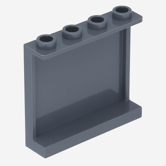 LEGO 1x4x3 Panel Panels Wall w/ side supports Hollow studs Black White ...