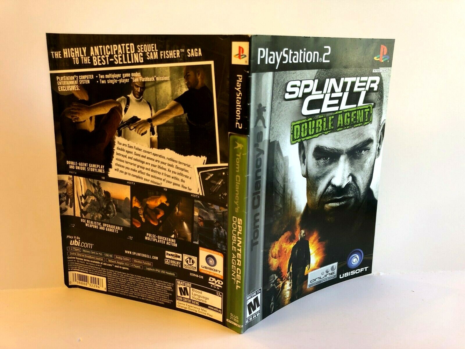 Splinter Cell Double Agent PS2 ARTWORK ONLY Authentic Insert Black ...