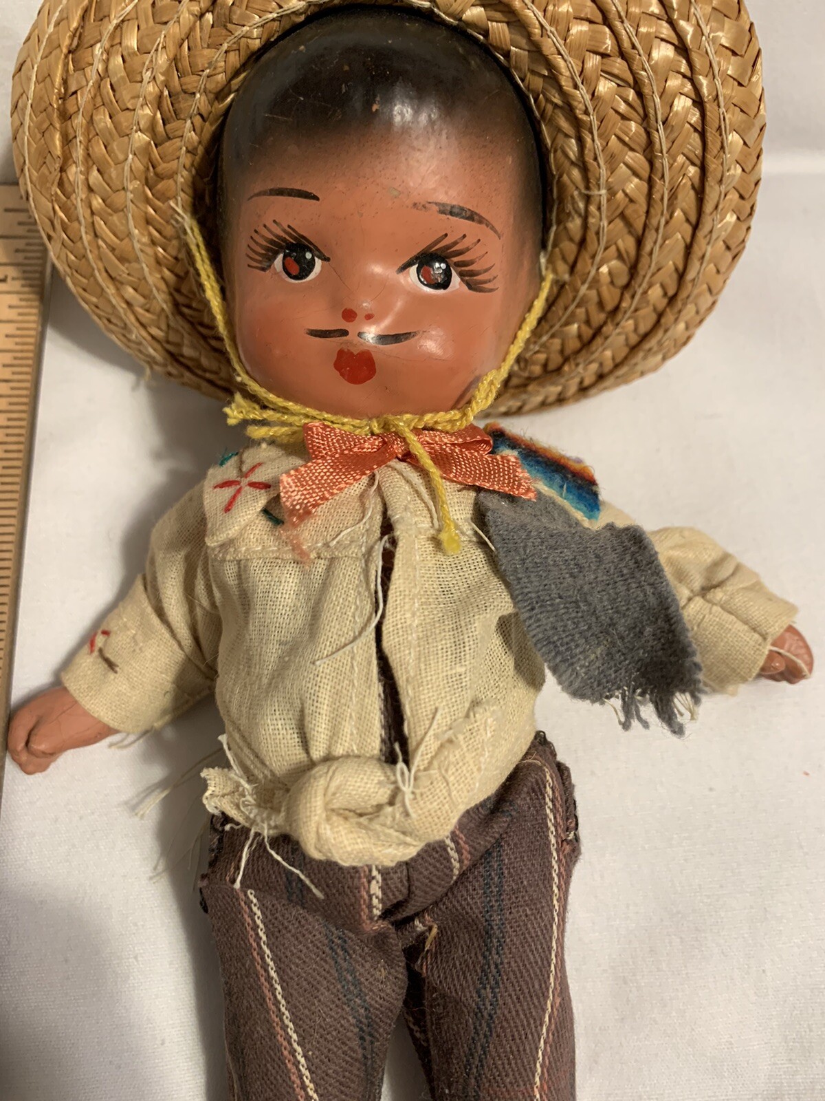 Mexican Composition Muneca Beatriz Irrompible Ideal 8" Senor Doll w ...