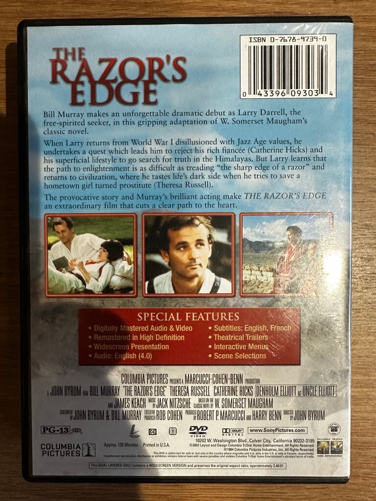 The Razor's Edge (DVD, 1984) for sale online | eBay