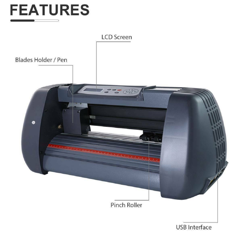 375 mm 14 inch LCD display vinyl cutter software plotter printer cutting | eBay