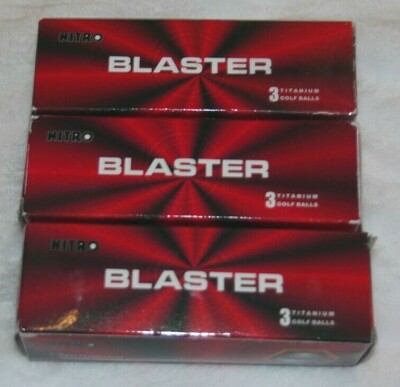Lot of Nitro Blaster Titanium Golf Balls 3 Packs of 3 NIB White Golfing ...