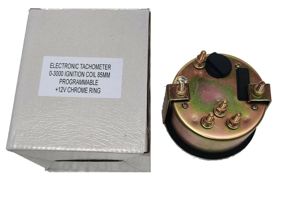 3000 RPM Meter Ignition Coil Driven Gauge Tachometer | 85mm | 12V | 3 3 ...