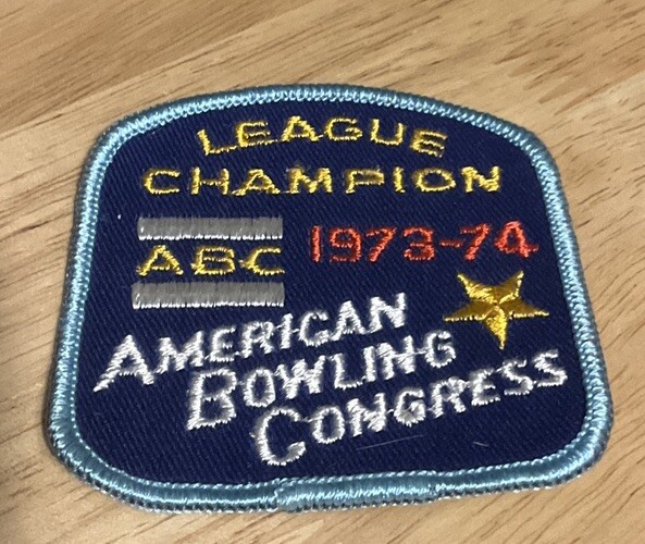 1973 - 1974 ABC Bowling Bowler League Champion Award Cloth Patch | eBay