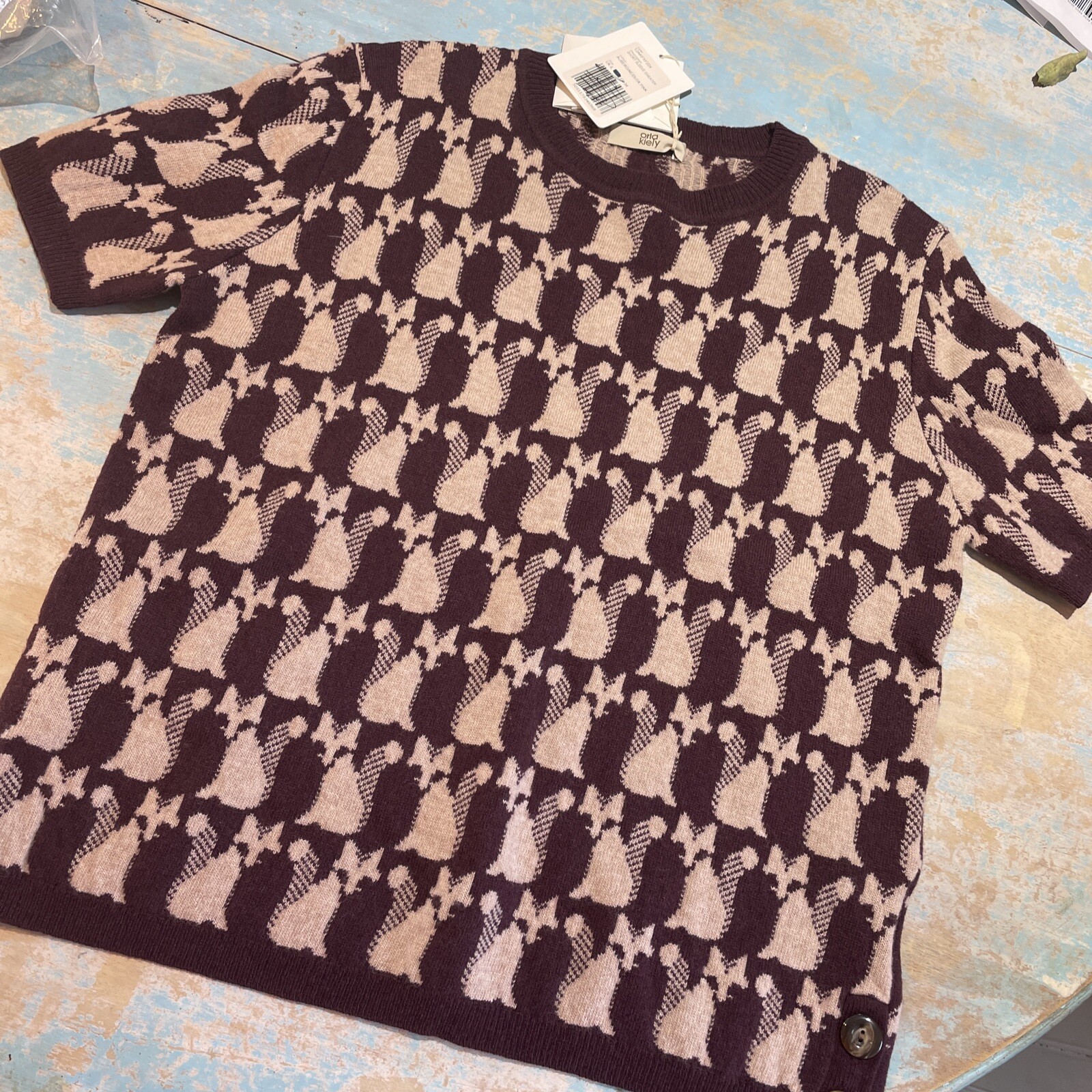 92. Anthropologie Orla Kiely Fox Intarsia Sweater US 2 UK6 NWT | eBay