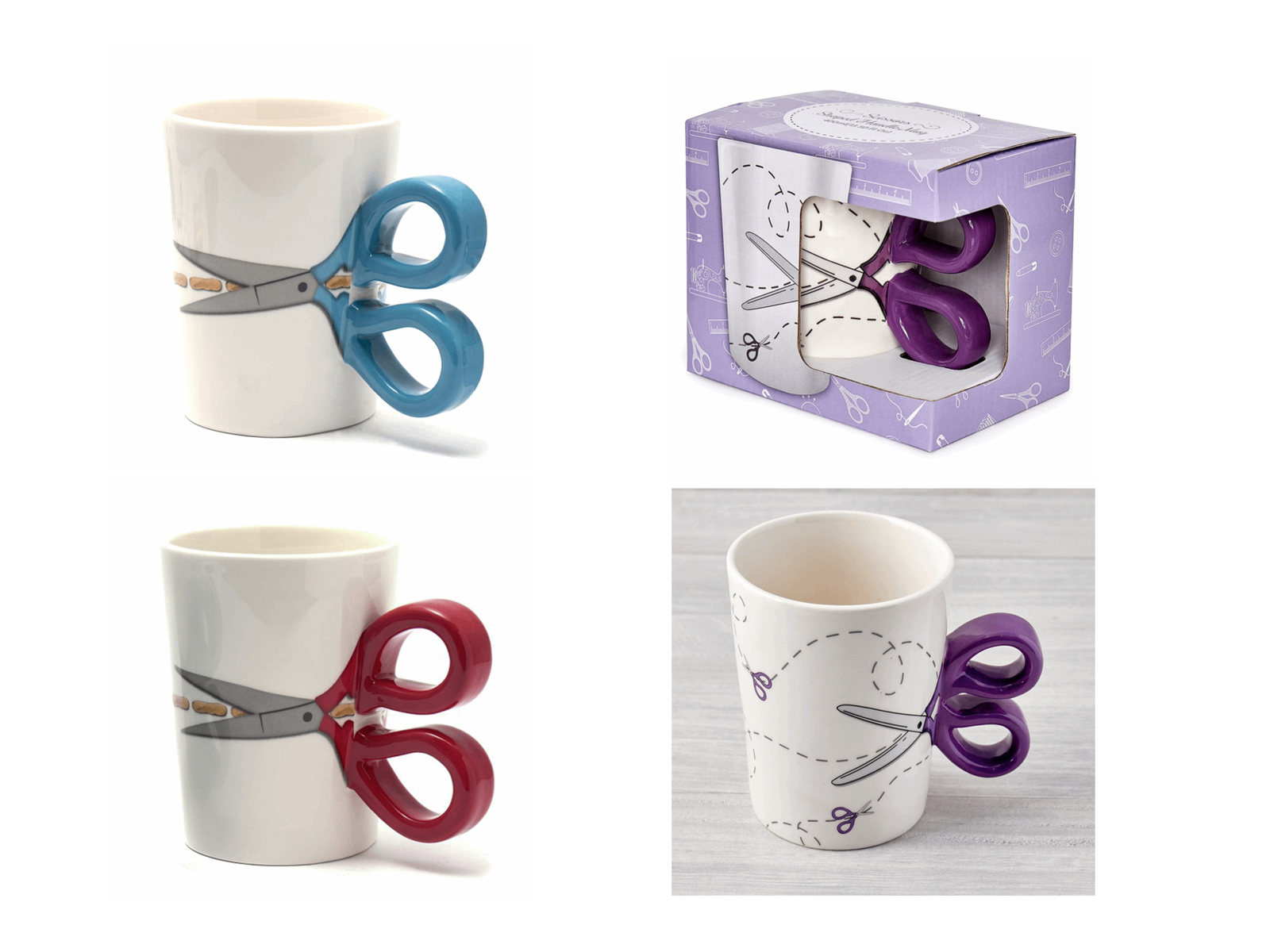 Sew Thirsty Novelty Scissors Mugs Sewing Birthday Office Cup Drink Gift ...