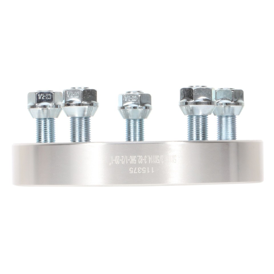 (4) 1" 5x4.5 to 5x4.5 Wheel Spacers 1/2"x20 Studs For Ford Mustang Jeep ...