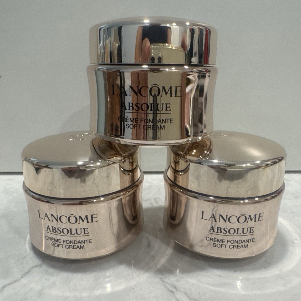 3 LANCOME Absolue Soft Cream with the perpetual rose extract .5 OZ / 15 ...