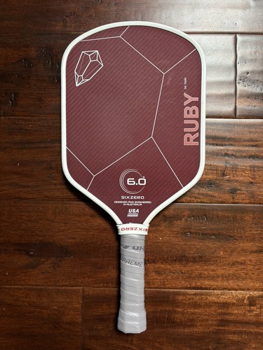 Six Zero 6.0 Ruby Pickleball Paddle 16mm W/ Paddle Cover | eBay