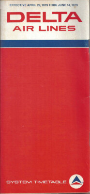 Delta Air Lines system timetable 4/29/79 [0031] Buy 4+ save 25% | eBay