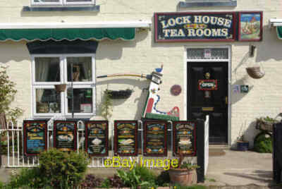 Photo 6x4 Lock House Tea Rooms Trent Lock The boards advertise a range ...