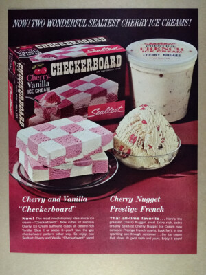 1965 Sealtest Checkerboard & Cherry Nugget Ice Cream vintage print Ad ...