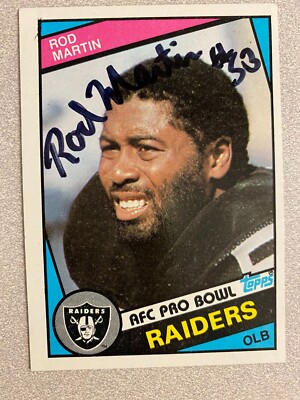 Rod Martin signed OAKLAND RAIDERS card 1984 Topps | eBay