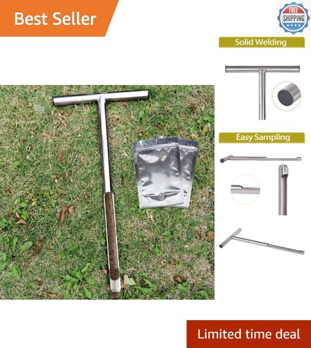Durable 21-Inch Stainless Steel Soil Probe with T-Style Handle & Sample ...