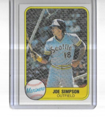 1981 Fleer #616 Joe Simpson Seattle Mariners | eBay
