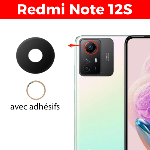 Pour Xiaomi Redmi Note 12S 4G (23030RAC7Y) Lentille Camera Arrière ...
