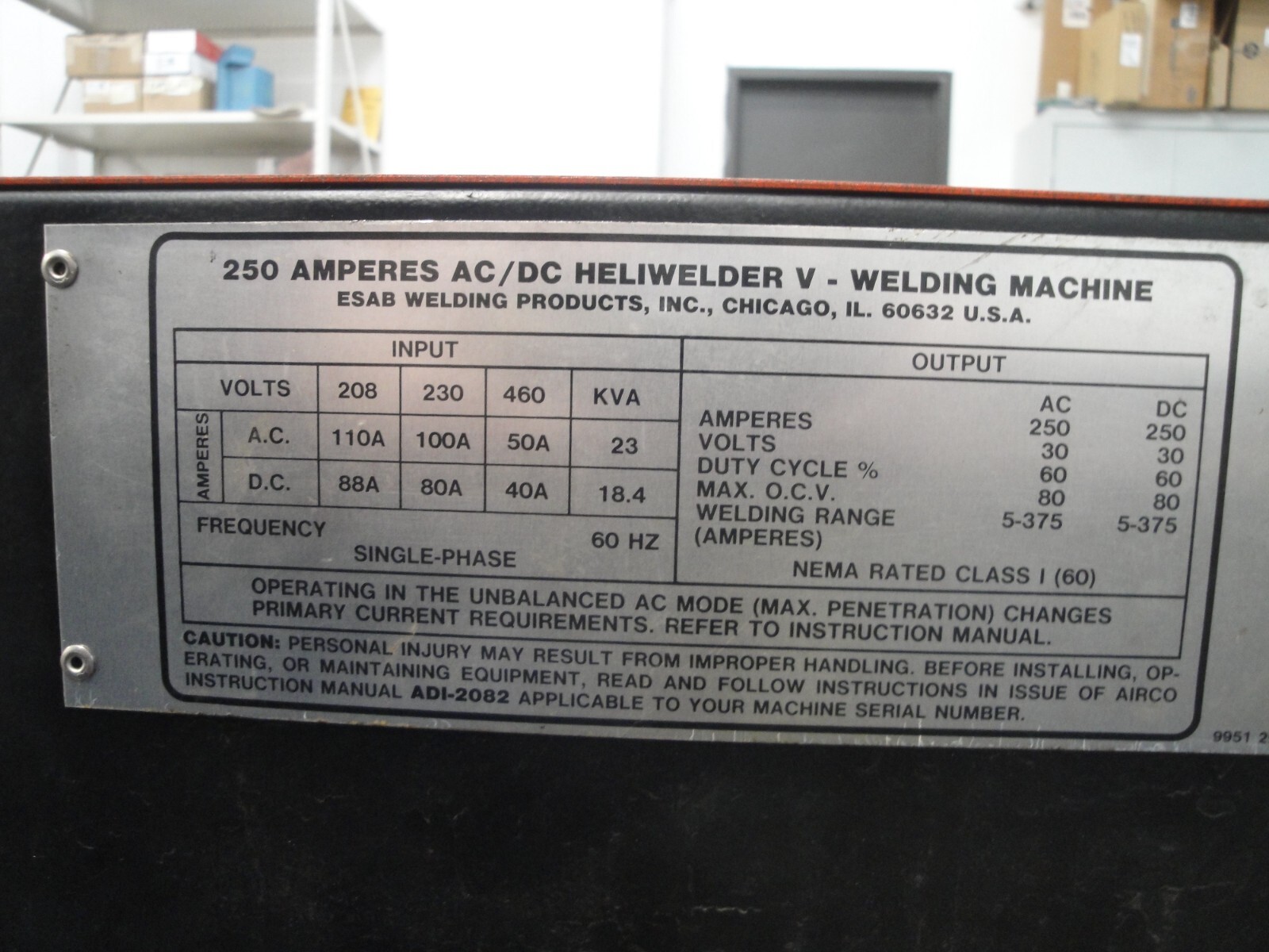 ESAB - Airco 250 amp Tig Welder #Heliwelder V, Torch & Pedal | eBay
